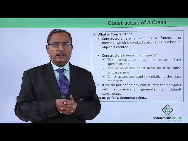 Java Essentials - Constructors of a class | Open Video