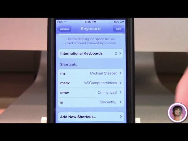 Create Keyboard Shortcuts In iOS 5