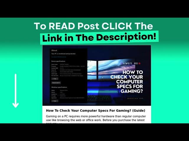 How To Check Your Computer Specs For Gaming... | Humix Video