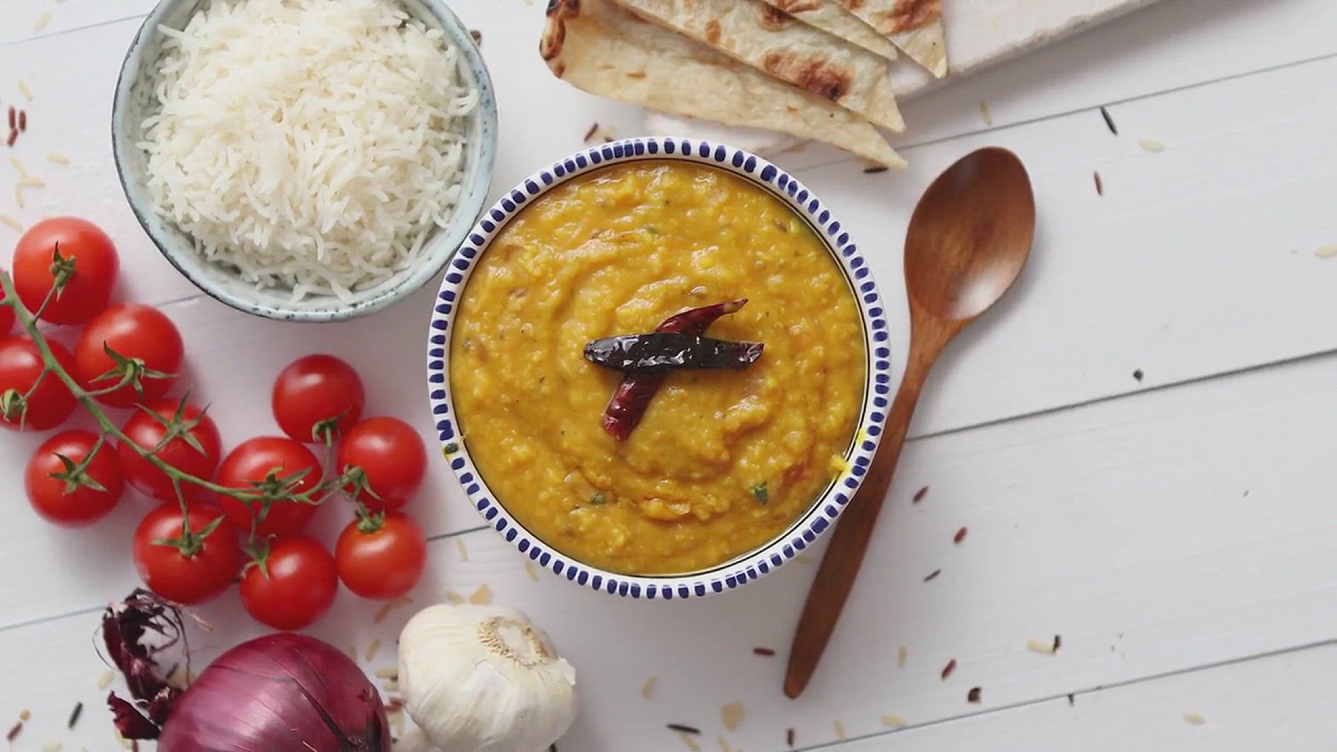 Chole Bhature with Chickpeas and Fried Bread... | Open Video