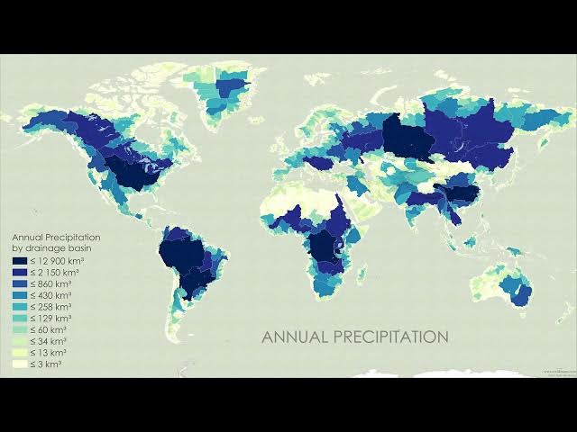 Global River Basins: Annual Precipitation V... | Humix Video