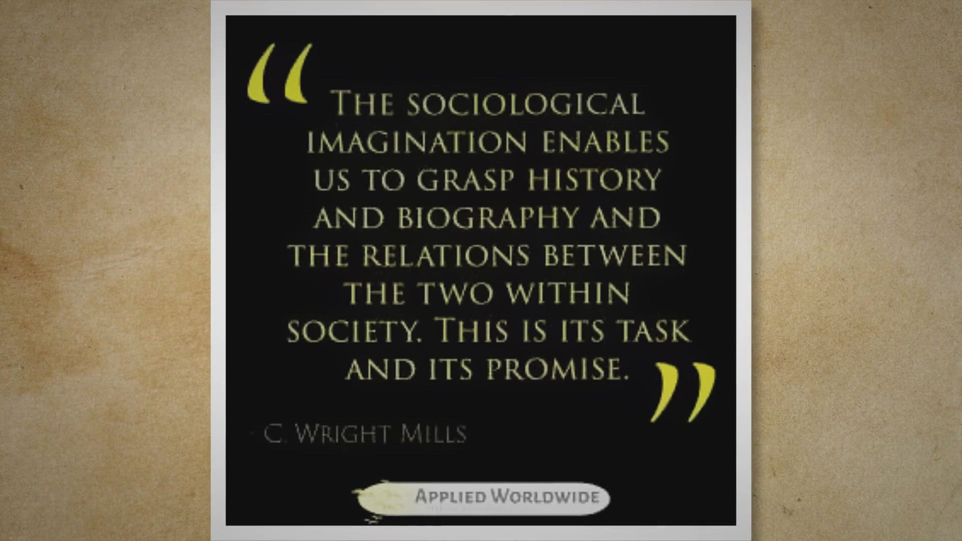 Sociological Imagination Sociological Imagination