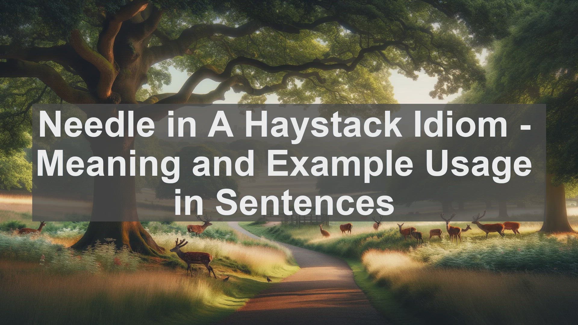 Idiom A Needle In A Haystack Meaning And Examples