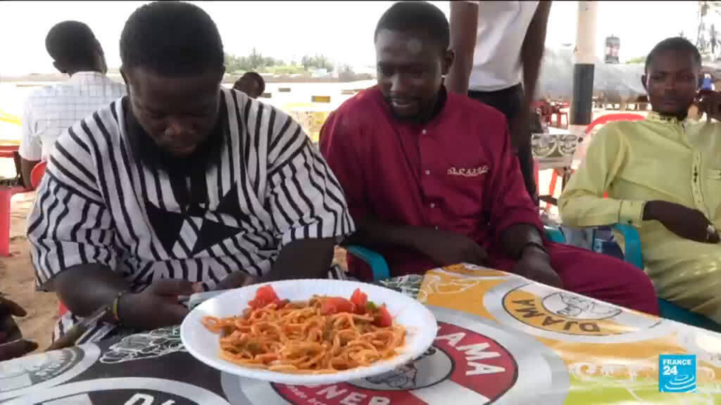 Spaghetti man goes viral in Togo | Open Video