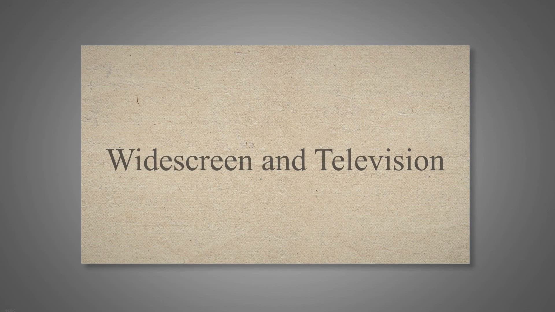 Non Anamorphic Widescreen