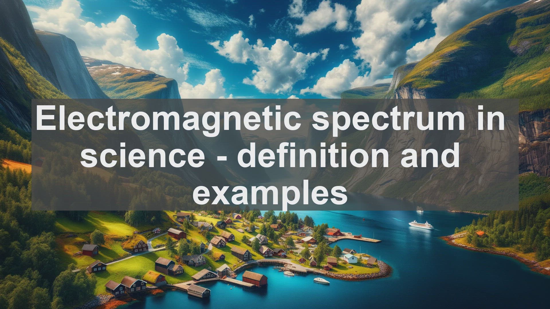 Electromagnetic Spectrum Definition