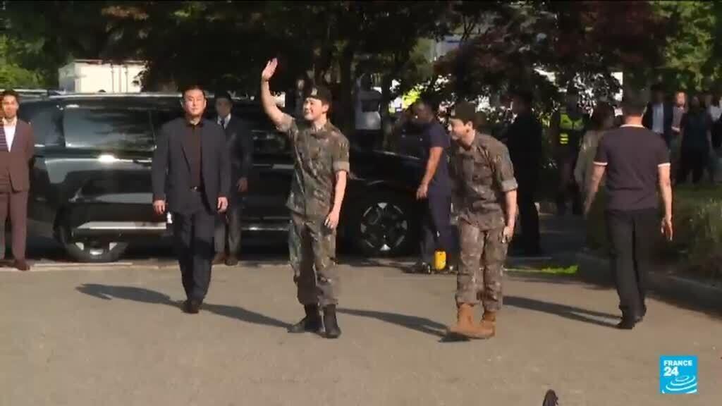 South Korean K-pop stars of BTS discharged f... | Open Video